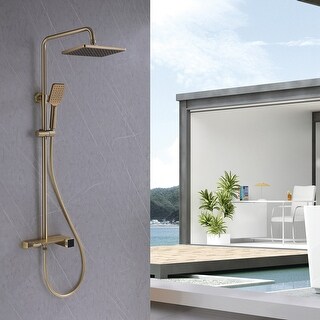 Double-Handle Wall Mounted Complete Shower System with Rough In Valve ...