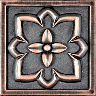 Crown Metal Insert Tile Oil Rubbed Bronze 2x2 ( PACK OF 8 PIECE ) - Bed ...