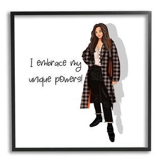 Stupell Unique Powers Female Phrase Framed Giclee Art Design by Saba ...