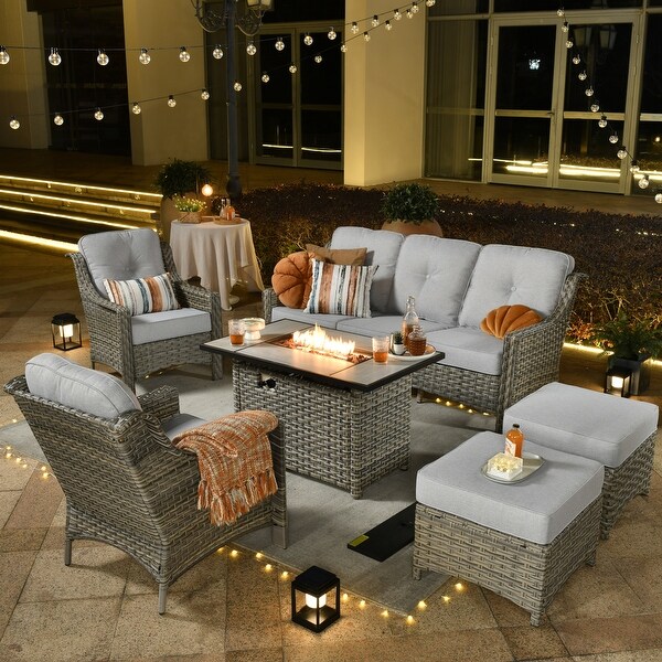 6 piece rattan sofa set store