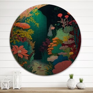 Designart "Bounties And Blooming Wilderness Blessings V" Coastal Wood ...