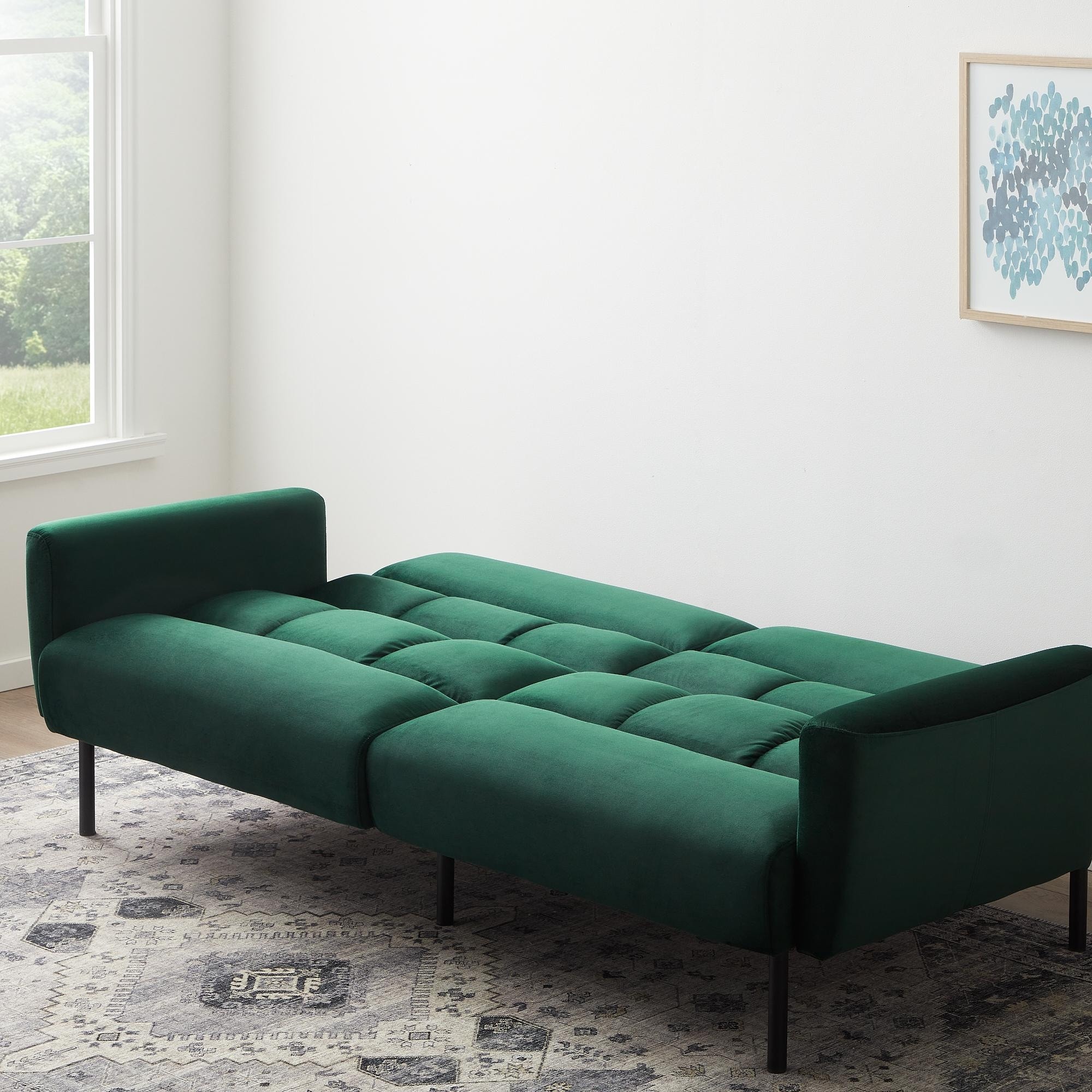 Lucid Comfort Collection Futon Sofa Bed with Box Tufting On Sale Bed Bath Beyond 33431984