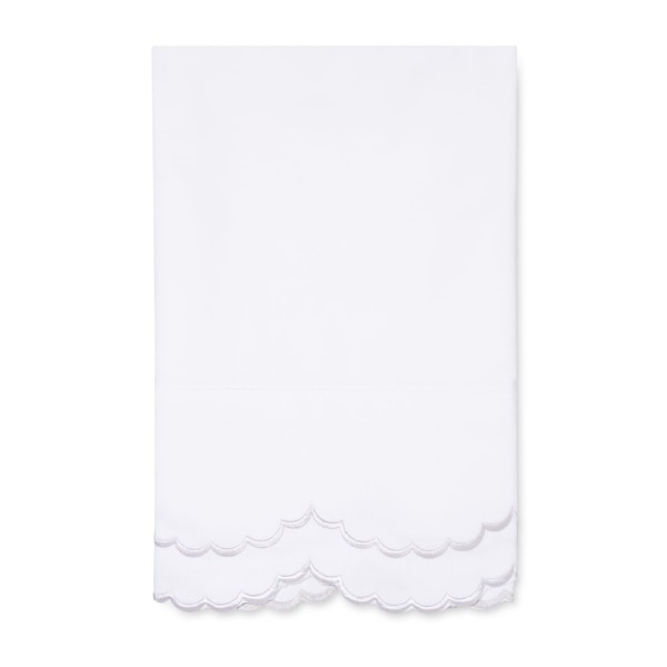 Embroidered Percale Crisp Cotton Double Scallopier Duvet Set and Sham ...