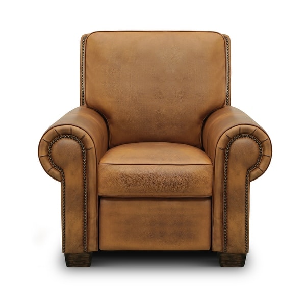 Valencia Top Grain Hand Antiqued Leather Traditional Recliner - Bed ...
