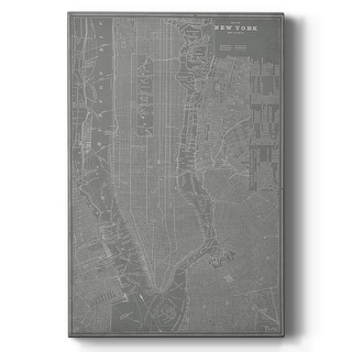 City Map of New York Premium Gallery Wrapped Canvas - Ready to Hang ...