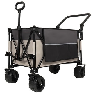 Multi-Functional Push-Pull Folding Wagon Cart with All-Terrain Wheels ...