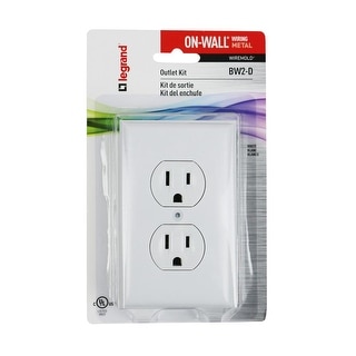 Legrand BW2-D Wiremold Metal Raceway Outlet Box w/Duplex & Faceplate ...