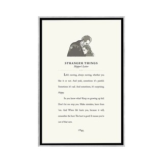 iCanvas "Stranger Things Vintage Book Design - Hopper's Letter" by ...
