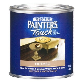 Rust-Oleum 240290 Painter's Touch Acrylic Latex Paint, Satin Nutmeg, 1/ ...