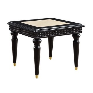 Square Marble Top End Table in Black - Bed Bath & Beyond - 35715351