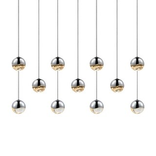 Sonneman Lighting Grapes 11-light LED Polished Chrome Rectangle Canopy ...