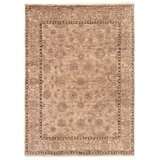 ECARPETGALLERY Hand-knotted Color transition Taupe Wool Rug - 5'5 x 7'5 ...