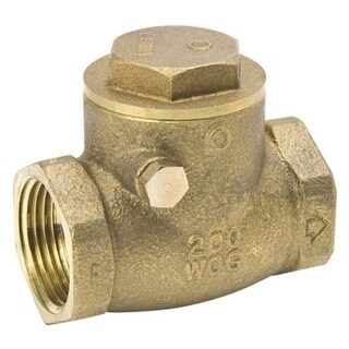 ProLine 101-008NL Lead-Free Threaded Swing Check Valve, Brass, 2" - Bed ...