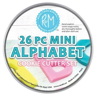 Mini Alphabet Cookie Cutter Set 26 Pieces - Silver - Bed Bath & Beyond ...