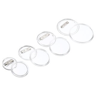 Acrylic Button Pin Badge,40 Set Round Pin Blank Buttons Badges Kit 4 ...