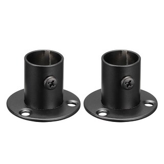 Stainless Steel Pole Sockets Flange Rod Holder Bracket Support, 2Pcs ...