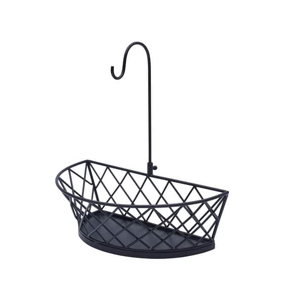 Gourmet Basics by Mikasa Lattice Farm Flat-back Basket w/Banana Hook ...