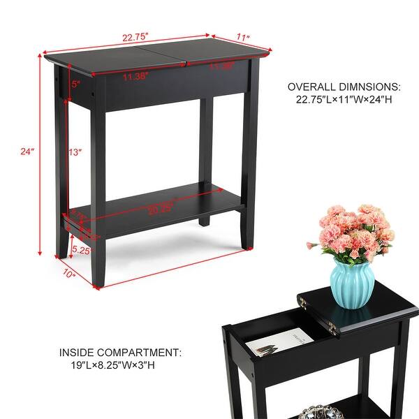 Flip Top Table with Storage Shelf - Bed Bath & Beyond - 36881198