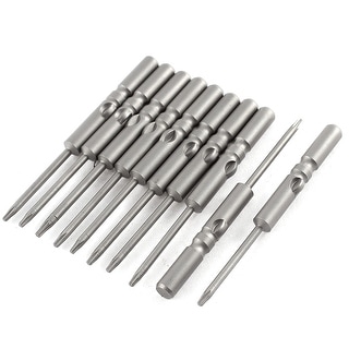 Magnetic 1.5mm Point 5mm Shank Metal T5 Torx Screwdriver Bits Tool 10 ...