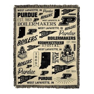 NCAA Mapping Purdue Jacquard Throw - Bed Bath & Beyond - 39898334