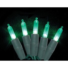 Celebrations 7001088S-04AC Mini Green LED Light String, 25.5' - Bed ...