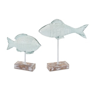 Etched Fish on Stand (Set of 2) - Bed Bath & Beyond - 38290874