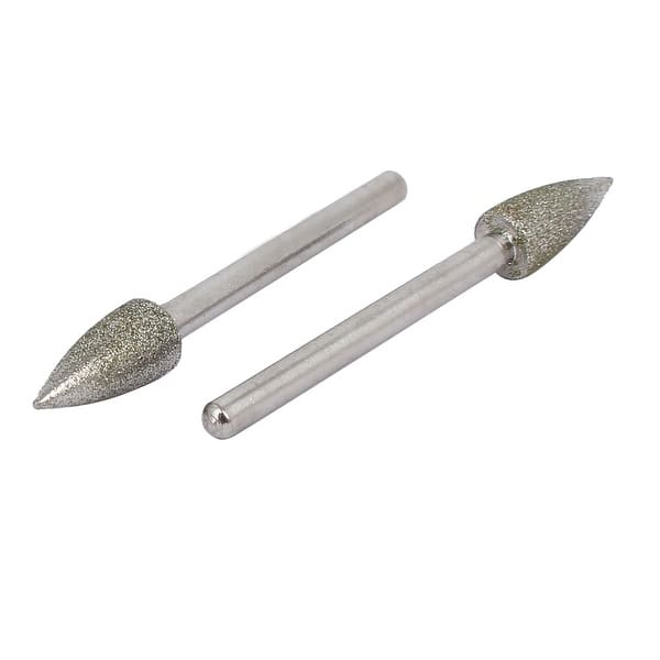 3mm 1/8-inch Shank 6mm Dia Cone Head Diamond Grinding Mounted Point Bit ...