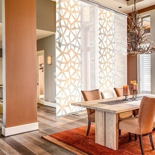 Tetra/Heathered Grey 4-Panel Adjustable Extendable 48"-88"W X 94"L ...