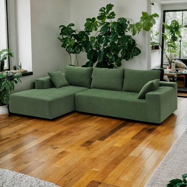 Modern Minimalist L-Shape Modular Sectional Living Room Sofa Set - Bed ...