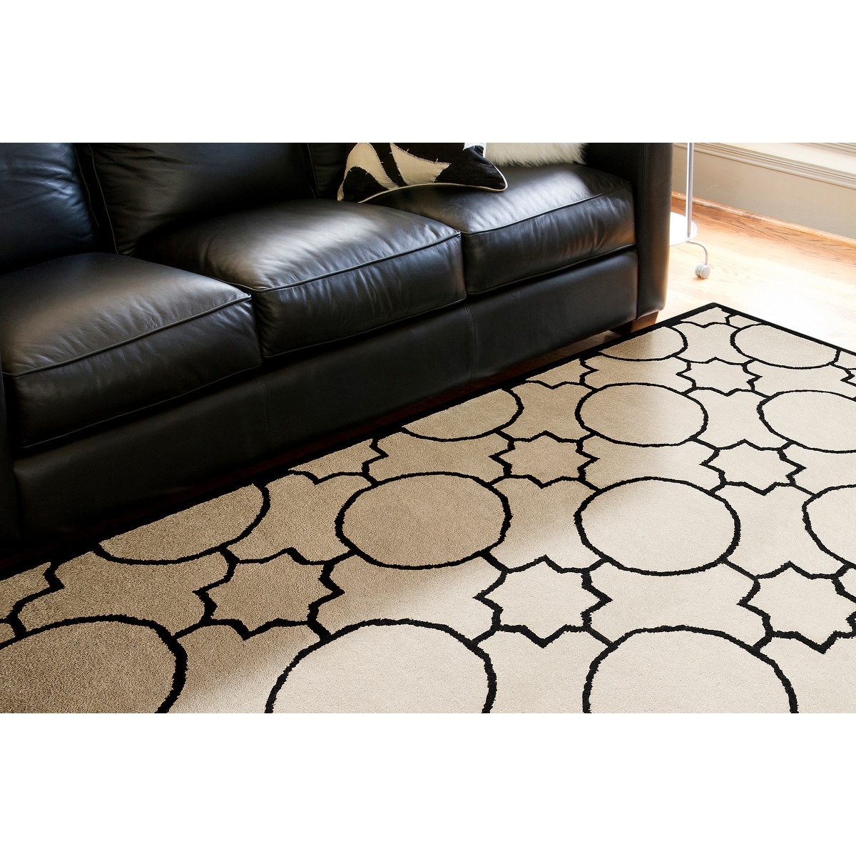 Hand tufted Oscar Black Wool Area Rug - 3'6" x 5'6"/Surplus - Bed Bath ...