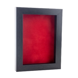 16x20 Shadow Box Frame Charcoal Gray Wood | 3/4" Usable Display Depth ...