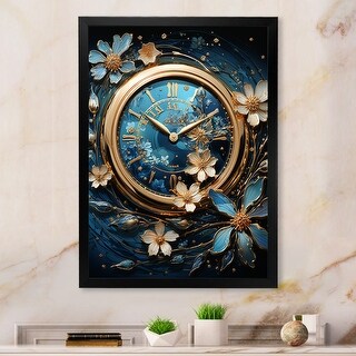 Designart "Blue Luxury Watch Sapphire Timekeeper III" Watches Framed ...