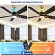 Moasis 52 Inch Dimmable Ceiling Fan with Light Remote and APP Control ...
