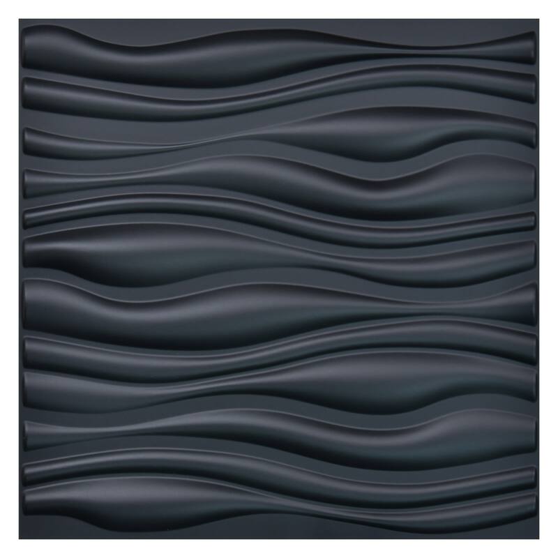 Art3d PVC Wave Board Textured 3D Wall Panels,19.7" x 19.7" (12 Pack ...