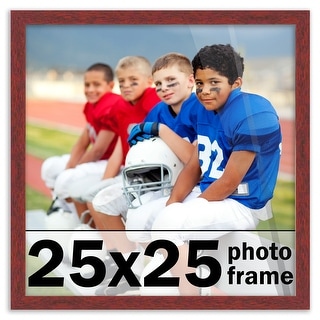 25x25 Frame Brown Mahogany Solid Wood Picture Frame Includes UV - Bed ...