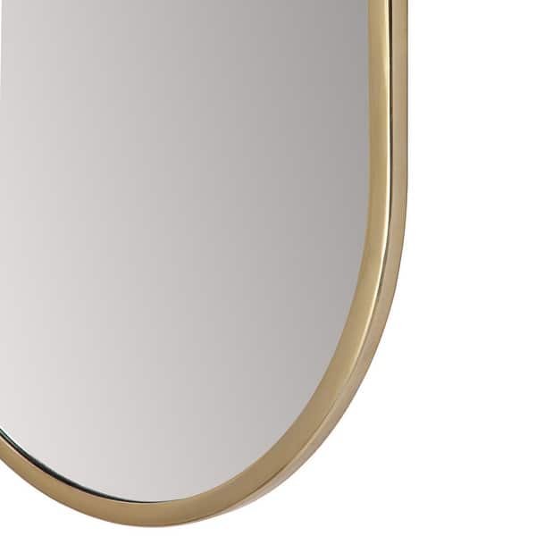 Habitat Decor Penelope Gold Oval Linear Mirror - Bed Bath & Beyond ...