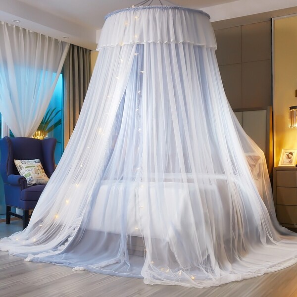 Romantic Bed Curtains Hoop Sheer Bed Canopy with LED Light On Sale Bed Bath Beyond 39888345