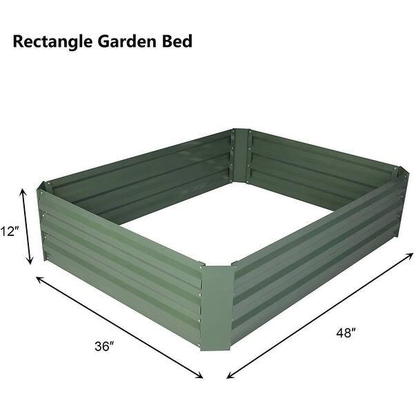 Rectangular Raised Garden Bed Wavy Structure Galvanized Planter Box Gardening Planter Pot for ...
