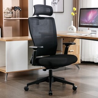 High-Back Computer Chair with Adjustable Height and Headrest - Bed Bath ...