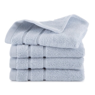 Clean Design Home Solid Supima 4-Pack Blue Wash Towel Set - Bed Bath ...