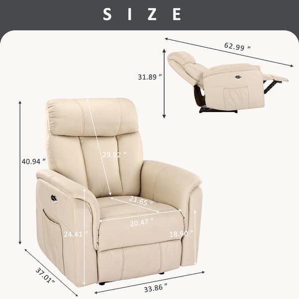 Adjustable Angle Sofa Recliner with Side Pockets - Bed Bath & Beyond ...