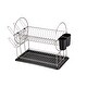 Jiallo Stainless Steel 2-Tier dish rack with dripping tray (Silver ...
