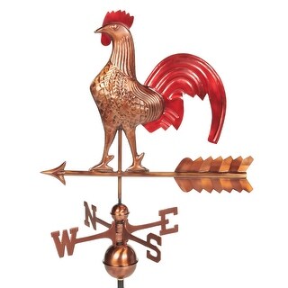 Rooster Weathervane - Pure Copper Hand Finished Multi-Color Patina by ...