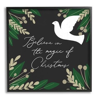 Stupell Magic Of Christmas Botanical Dove Framed Giclee Art, Design by ...