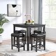 5 Piece Counter Height Bar Table Set Breakfast Nook Small Square Table ...