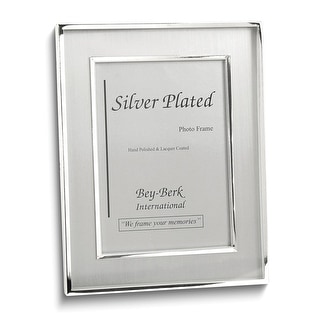Curata Silver-Plated Lacquer-Coated Brushed Finish 8x10 Frame - Bed ...