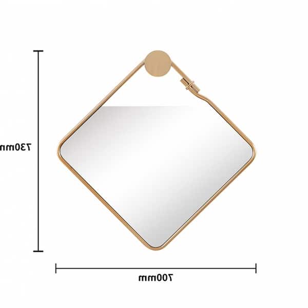 Wall-mounted metal frame high-definition mirror - Gold - Bed Bath ...