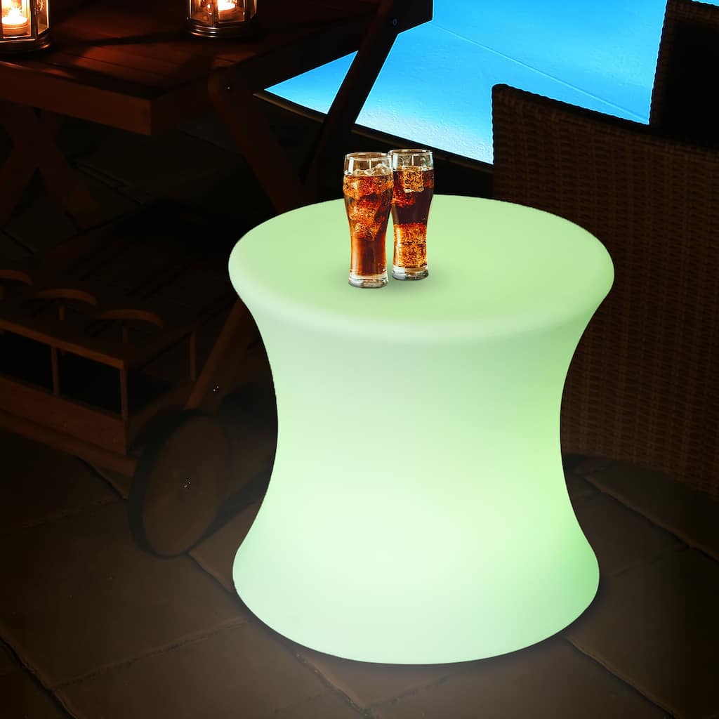 Outsunny 16" Led Stool Chair 16 RGB Color Changing Outdoor LED Light ...