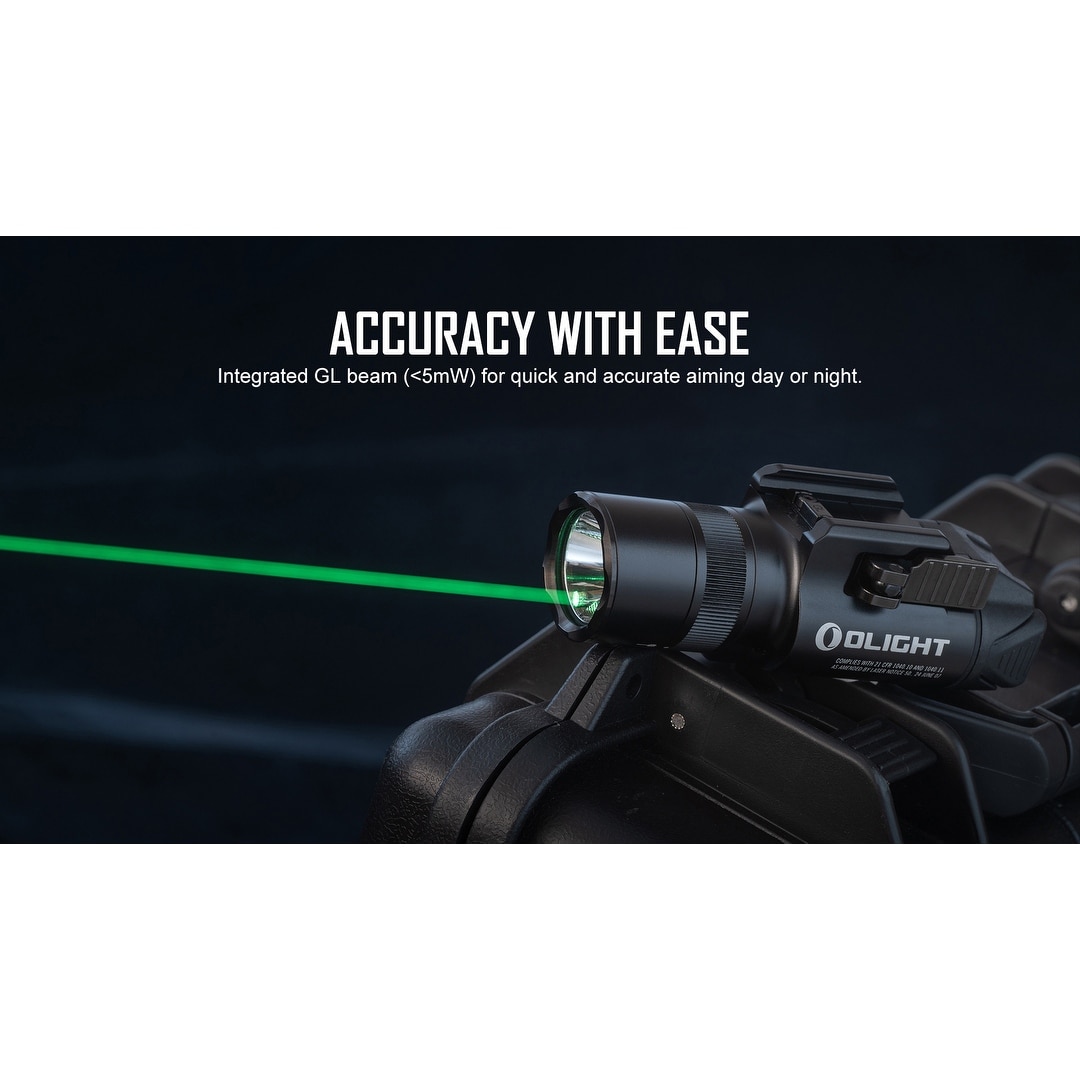 Led Flashlight Olight Baldr Pro R Rechargeable Weapon Light With Green ...