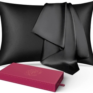 Mulberry Silk & Natural Wood Pulp Fiber Double-Sided Design Pillowcase ...